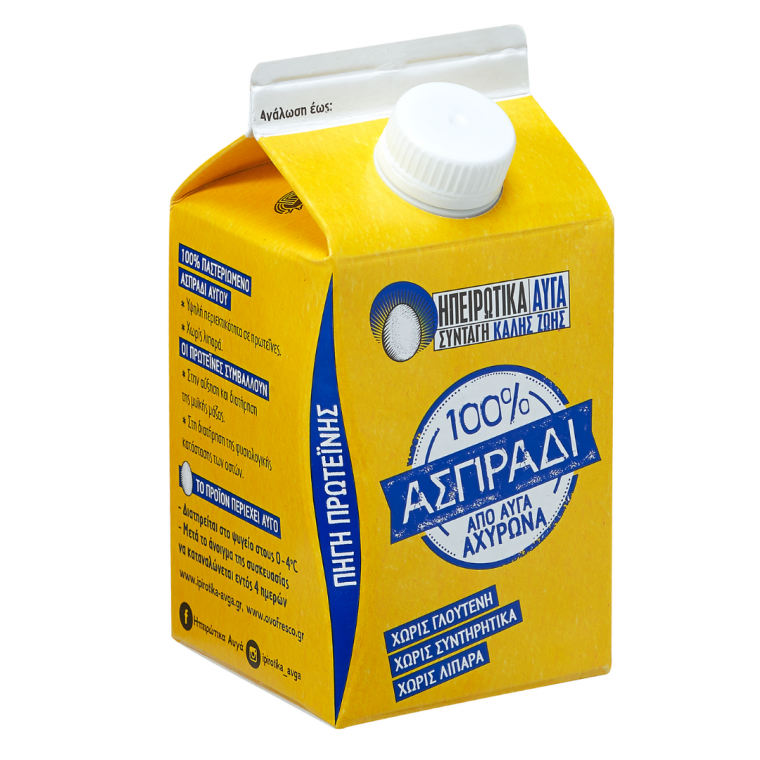 ΠΑΣΤΕΡΙΩΜΕΝΟ ΑΣΠΡΑΔΙ ΑΥΓΟΥ 500ml ΑΧΥΡΩΝΑ - Ηπειρώτικα Αυγά